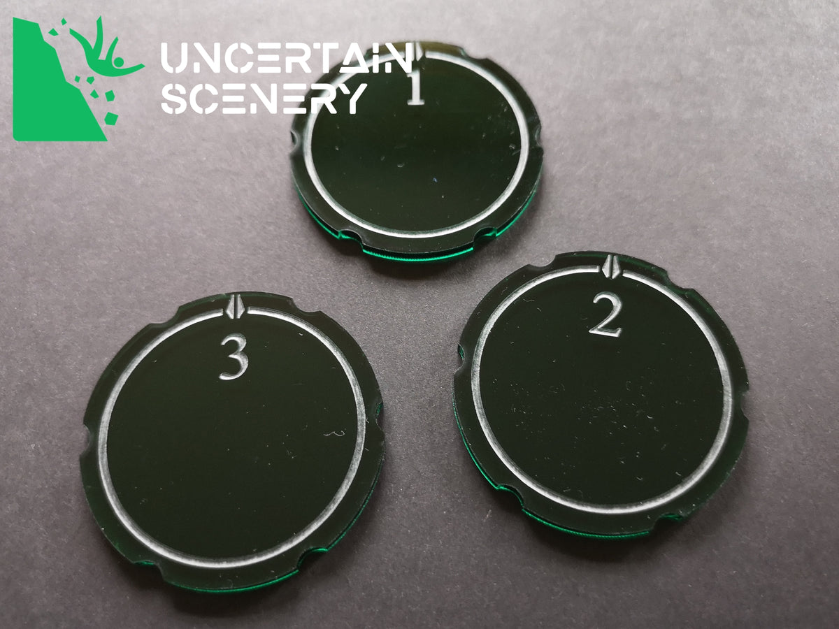 Encounter Tokens (3 large - 50mm) – Uncertain Scenery