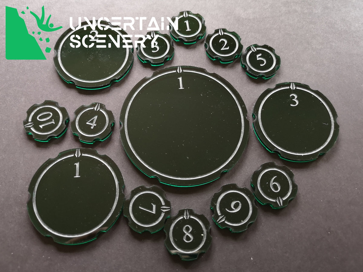 Encounter Tokens Set (10 humanoid, 3 large, 1 huge) – Uncertain Scenery